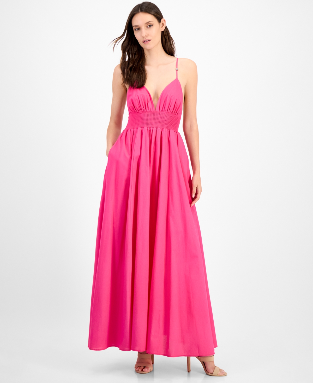 Click here for Hugo Womens Strappy Maxi Dress - Brght Pink prices
