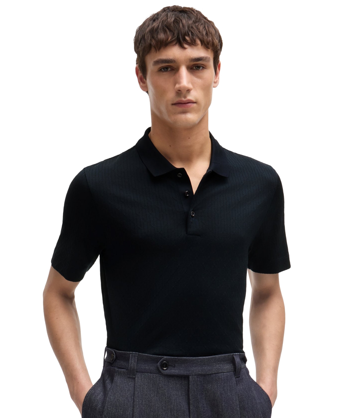 Click here for Boss by Hugo Boss Mens Quilted Cotton and Silk Reg... prices
