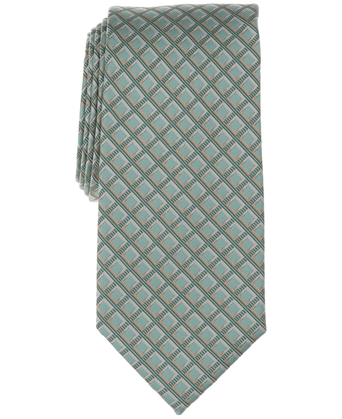 Click here for Perry Ellis Mens Buttaro Grid-Pattern Tie - Sage prices