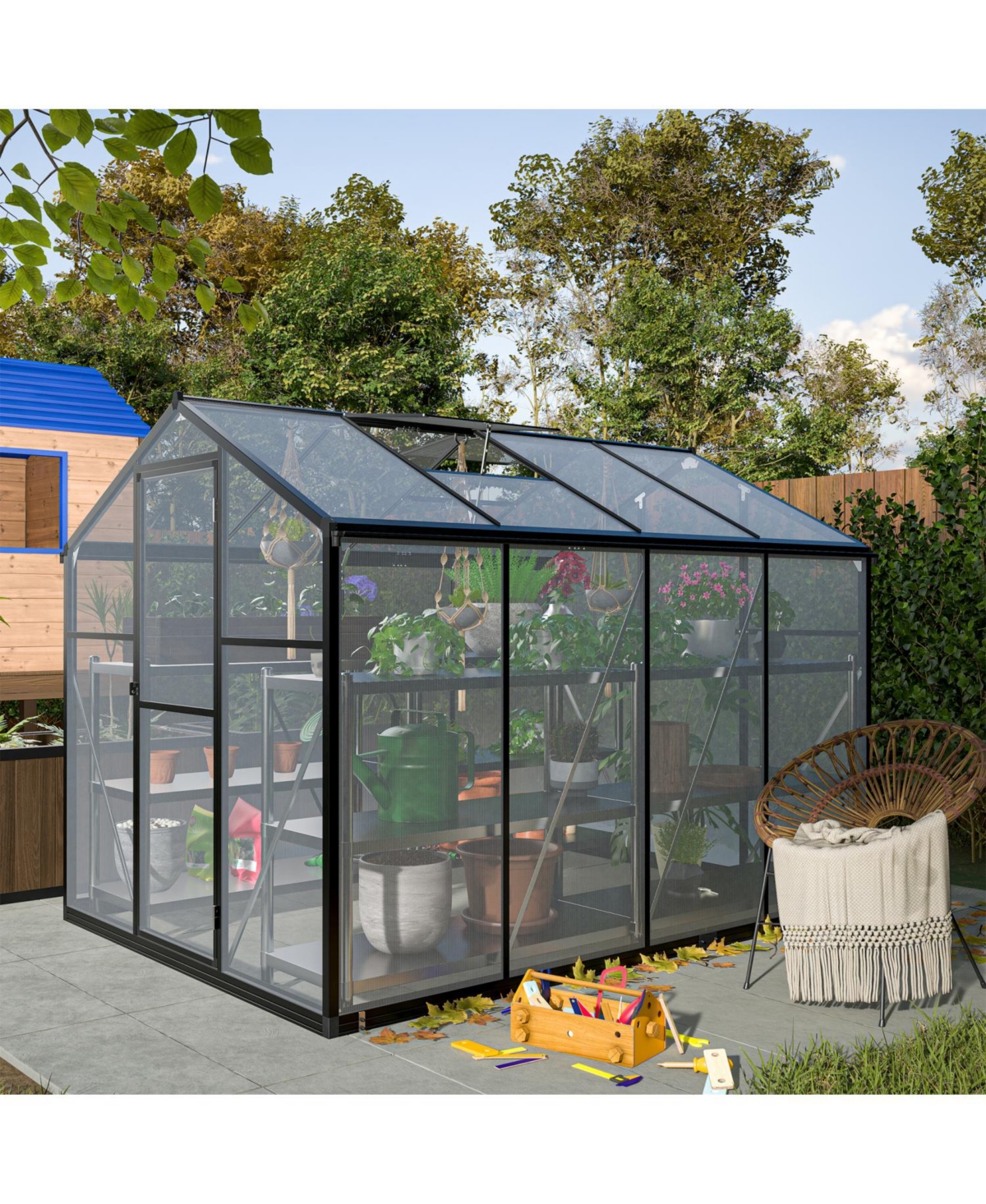 Click here for Streamdale Walk-In Greenhouse 6x8 Ft Outdoor Polyc... prices