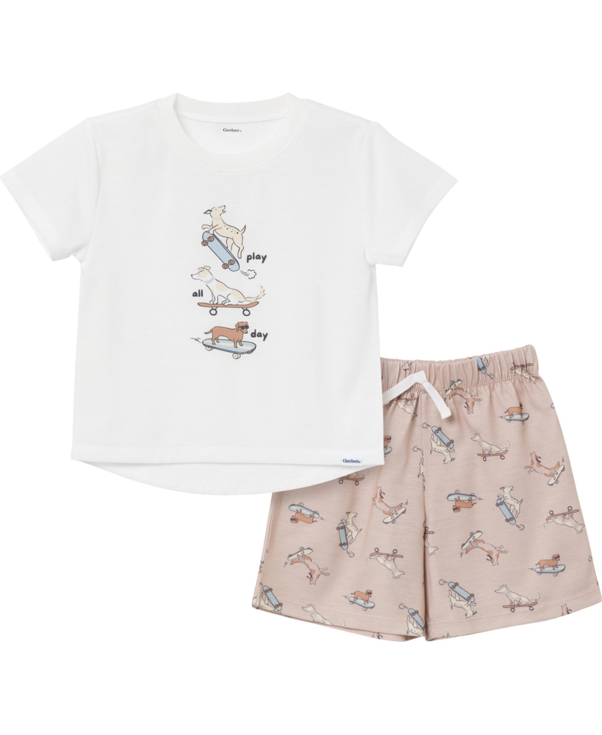 Click here for Gerber Toddler Boys 2-Piece Pajama Shorts Set - Do... prices
