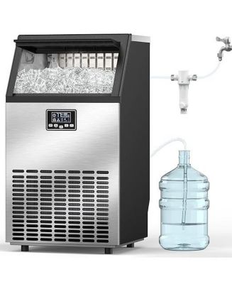 Zafro moon-shaped ice maker can produce 100 pounds of ice per day and ...