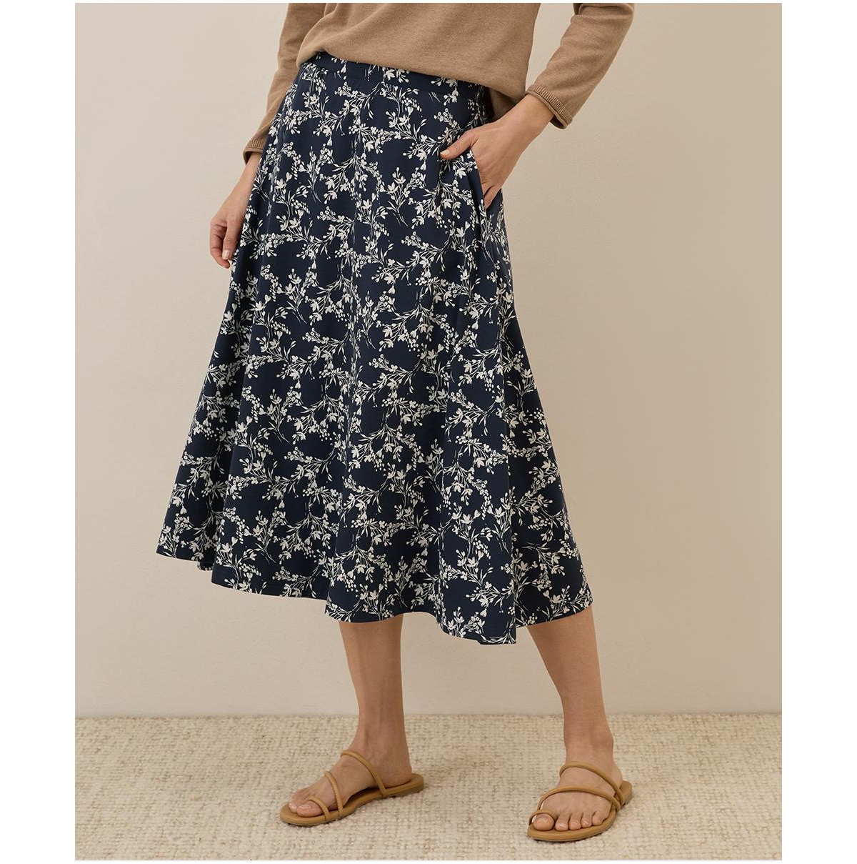 Click here for Pact Womens Organic Cotton Fit & Flare Midi Skirt... prices