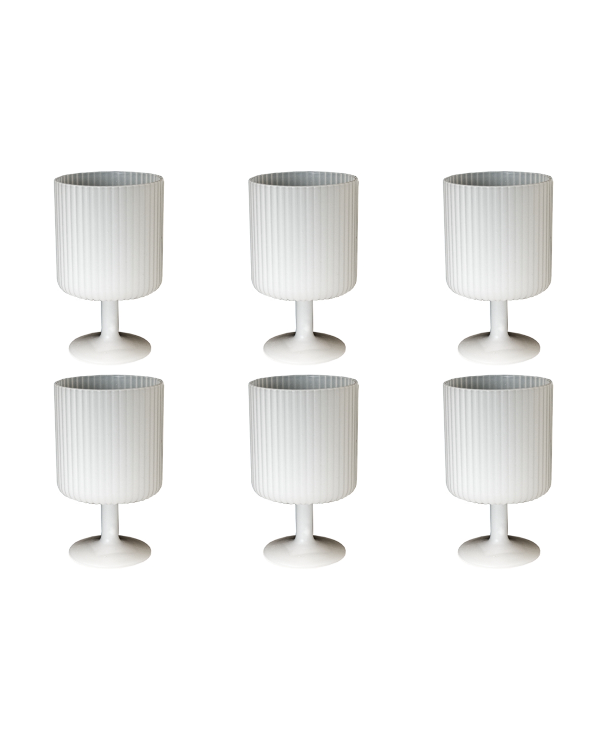 Click here for Abode Homewares Mesa Goblet Glasses  Set of 6 - Wh... prices