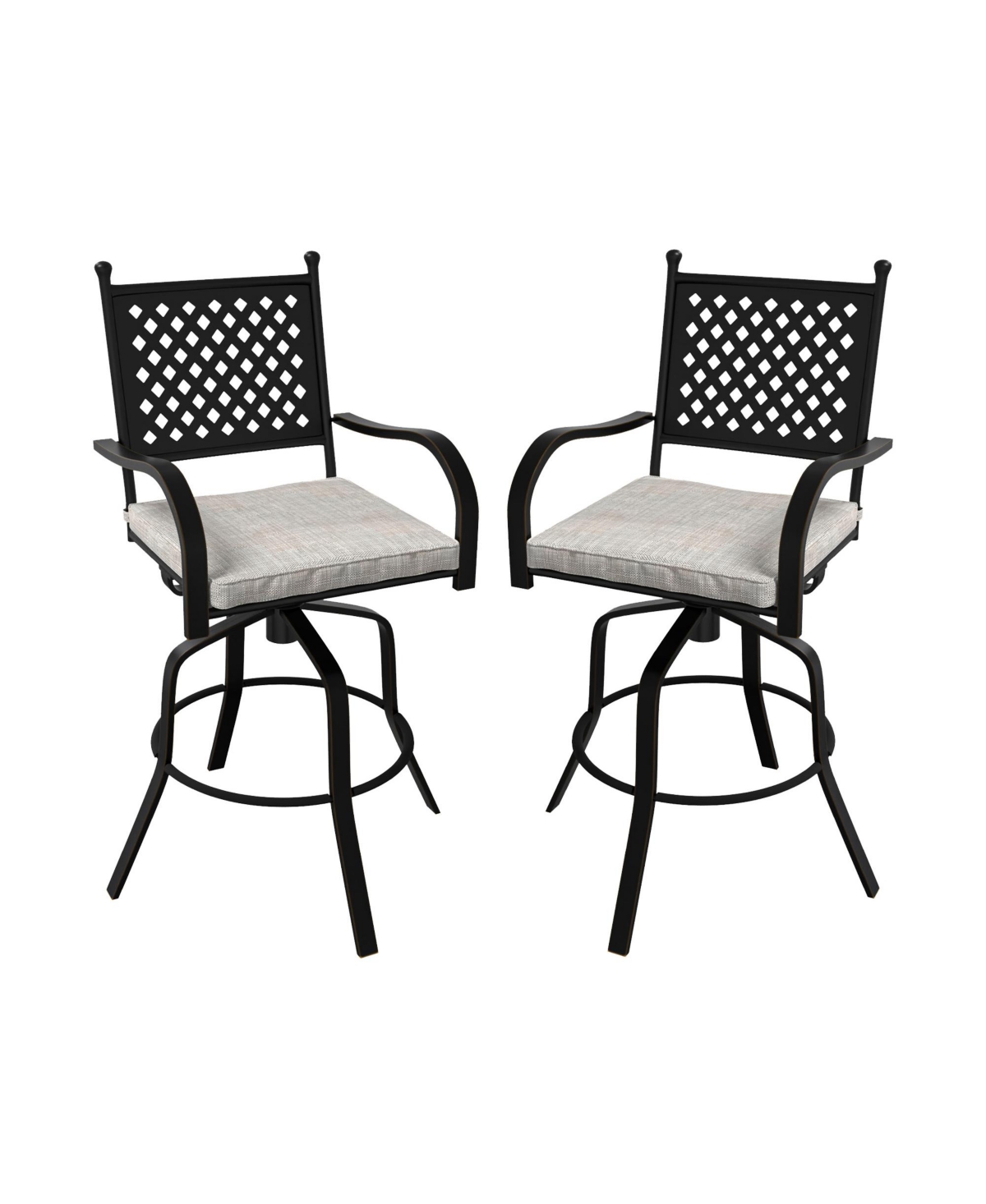 Click here for 2-Piece Outdoor Swivel Chairs Aluminium Frame Pati... prices