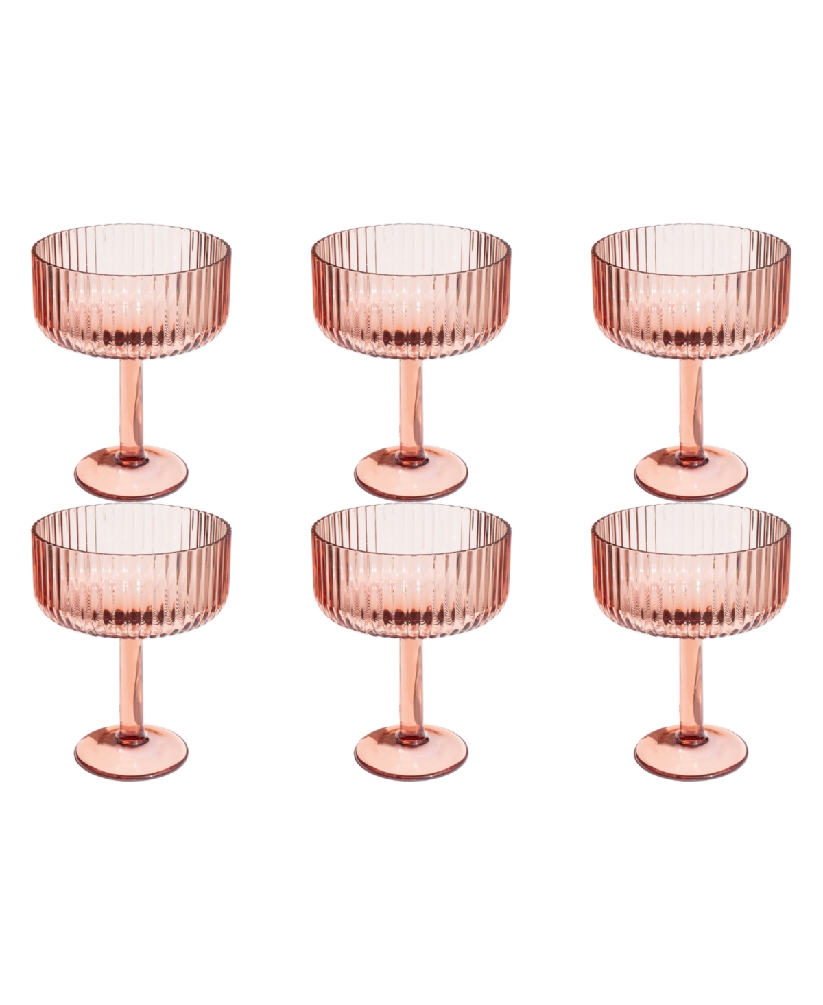 Click here for Abode Homewares Mesa Coupe Glasses  Set of 6 - Pin... prices