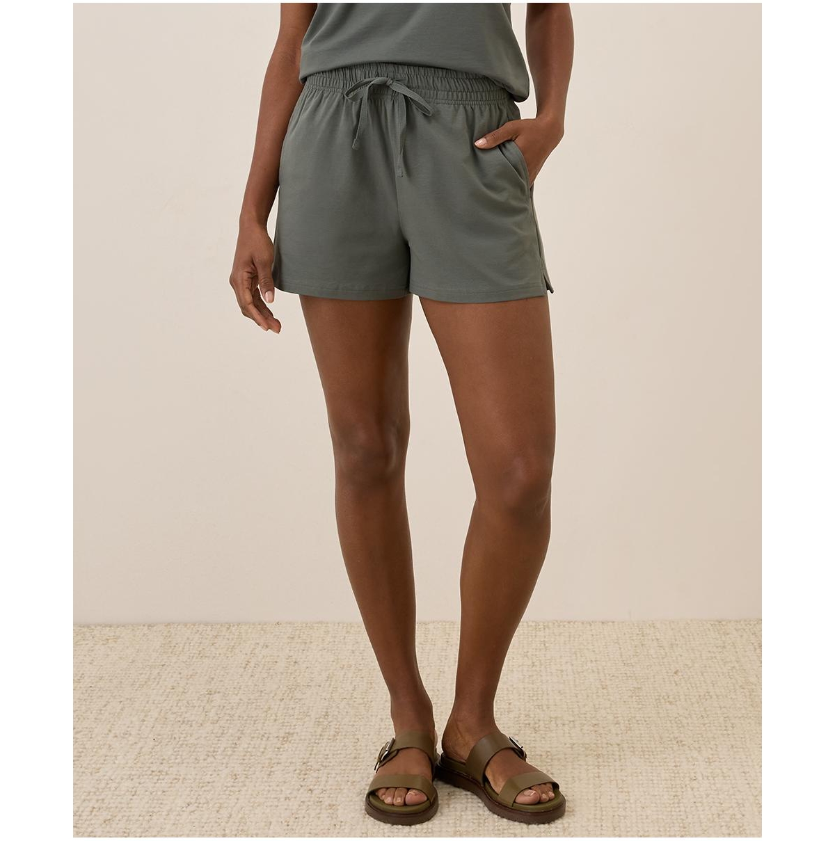Click here for Pact Womens Cotton Cool Stretch Lounge Short - Cas... prices
