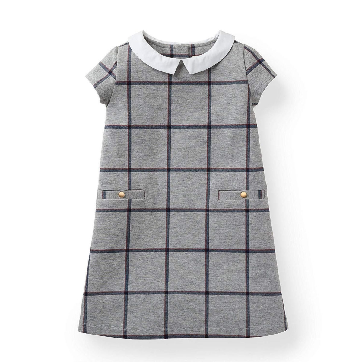 Click here for Hope & Henry Baby Girls Ponte Dress with Woven Col... prices