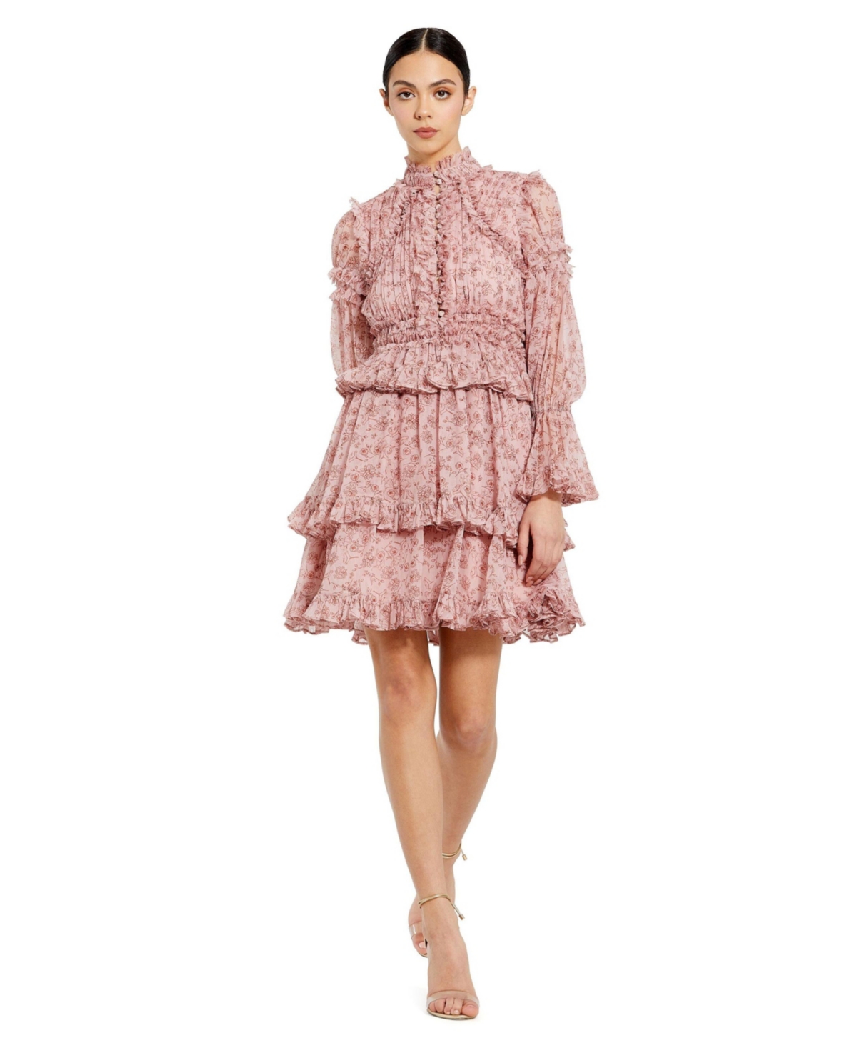 Click here for Mac Duggal Womens Long Sleeve Open Front High Neck... prices
