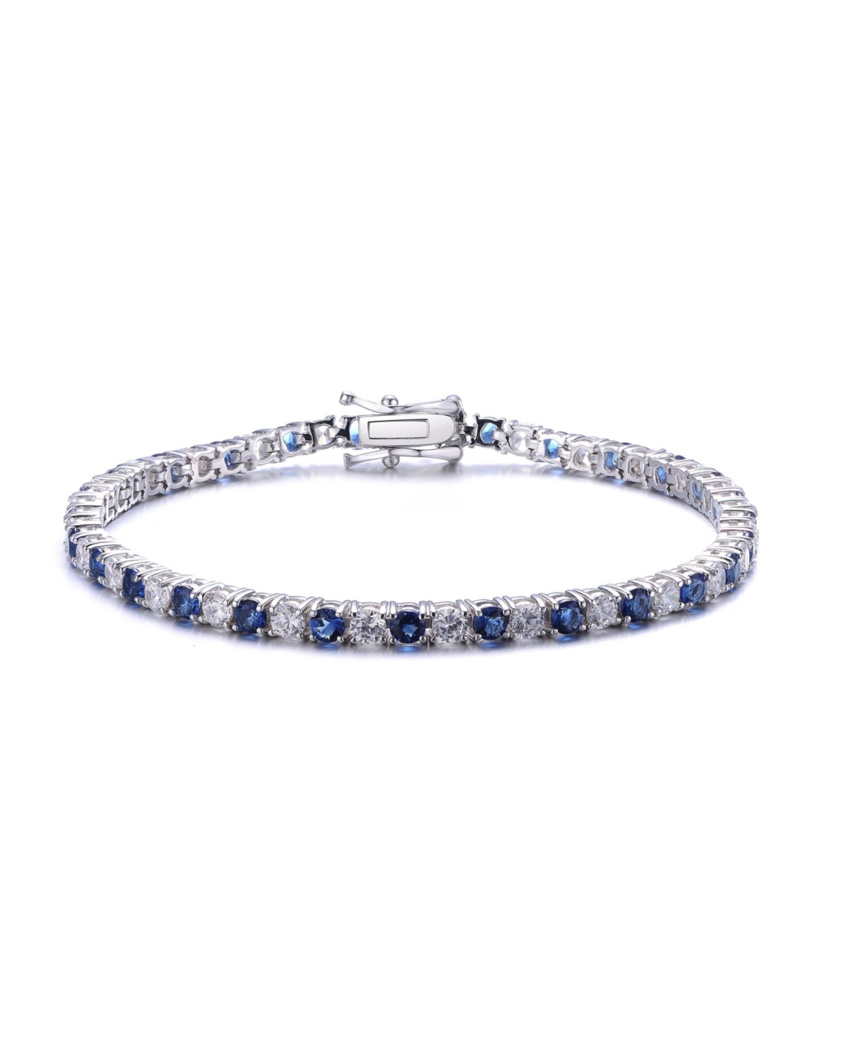 Click here for Sterling Silver White Gold Plated with Colored Cub... prices