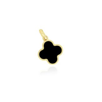 The Lovery Onyx Clover Charm 14 millimeters - Macy's