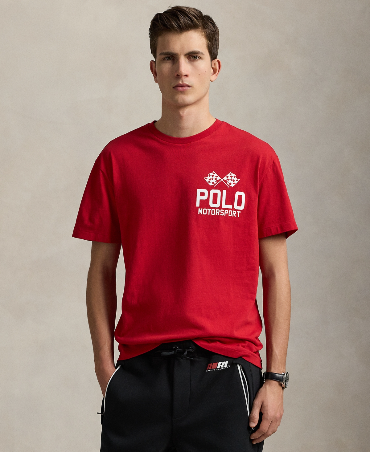 Click here for Polo Ralph Lauren Mens Classic-Fit Slub Jersey Gra... prices