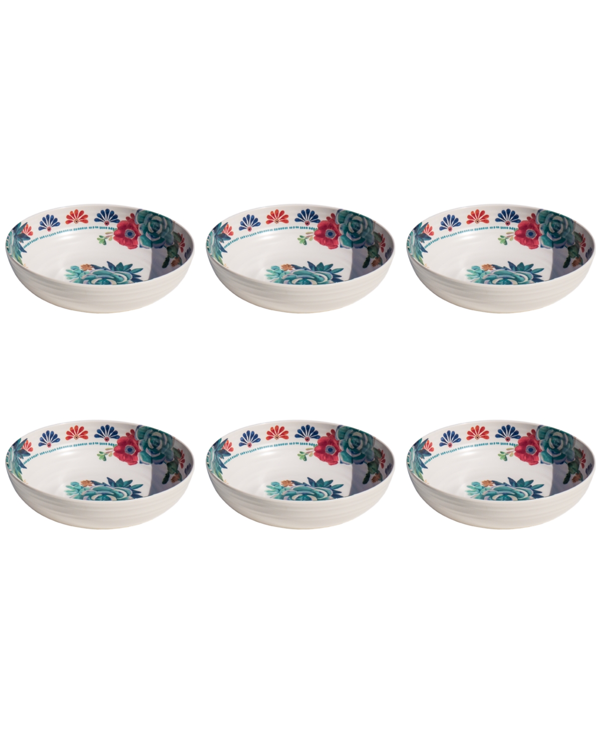 Click here for Abode Homewares Desert Succulent 6-Pc. Low Bowls... prices
