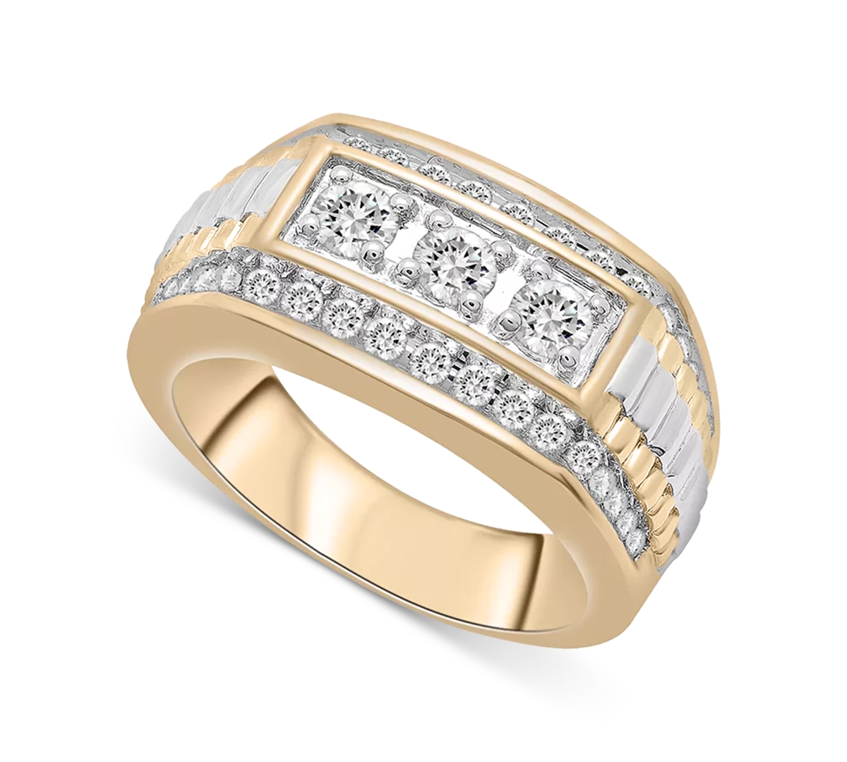 Click here for Mens Diamond Two-Tone Statement Ring (1 ct. t.w.)... prices