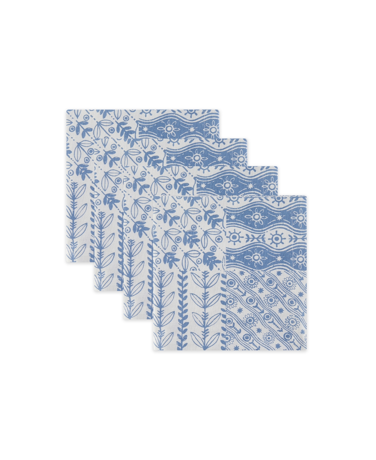 Click here for Tableau Boho Set of 4 Napkins  8.25 x 8.25 - Blue prices