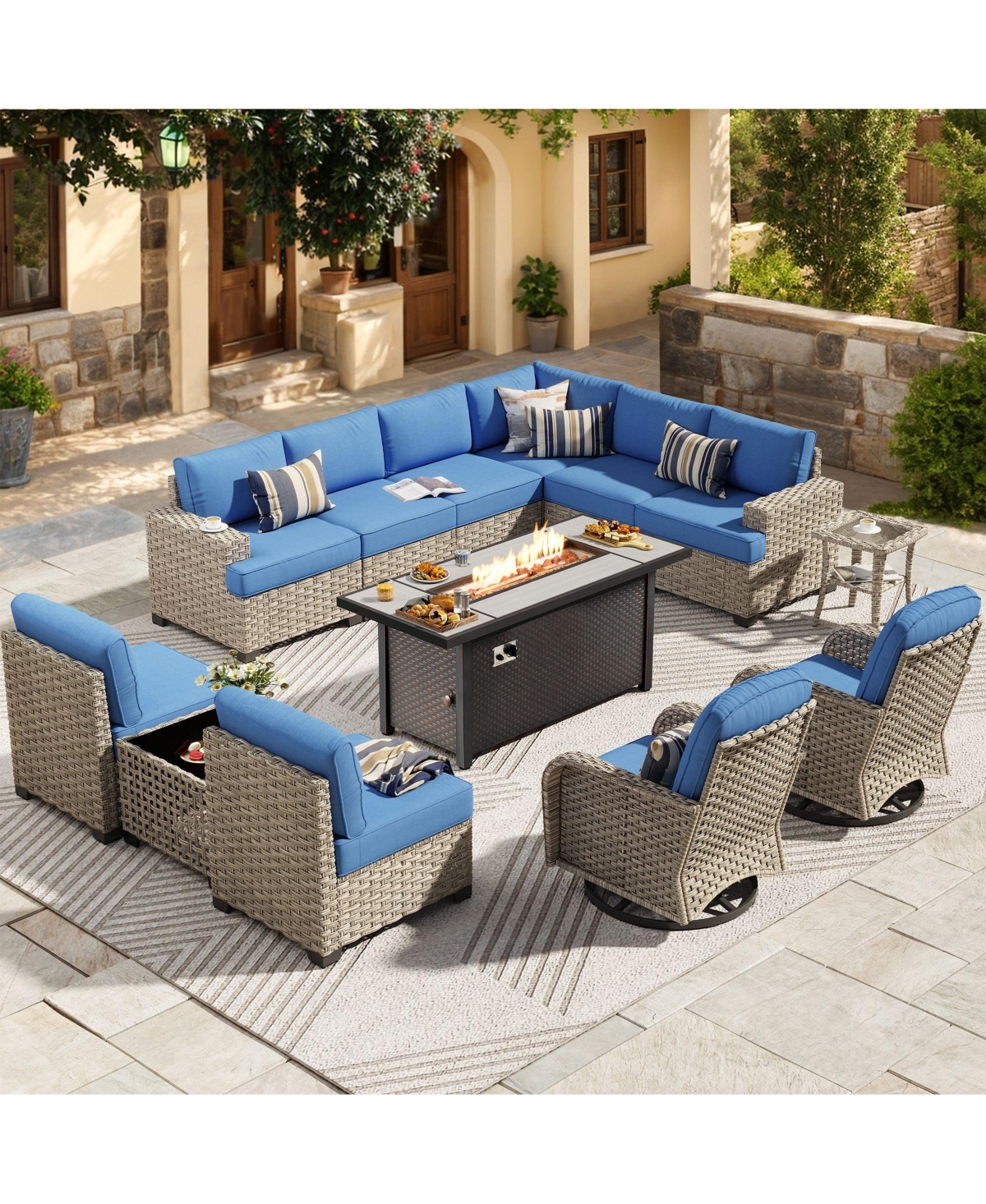Click here for Xizzi 13 Piece Outdoor Patio Furniture Sets with F... prices