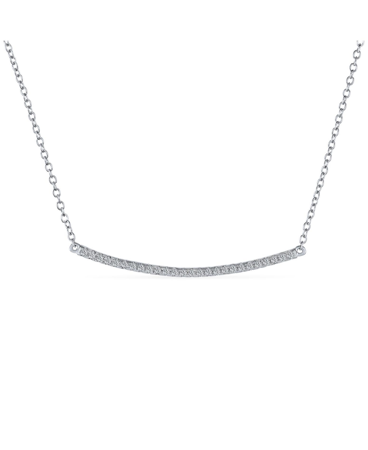 Click here for Bling Jewelry Minimalist Modern Cz Bar Sideways Pe... prices