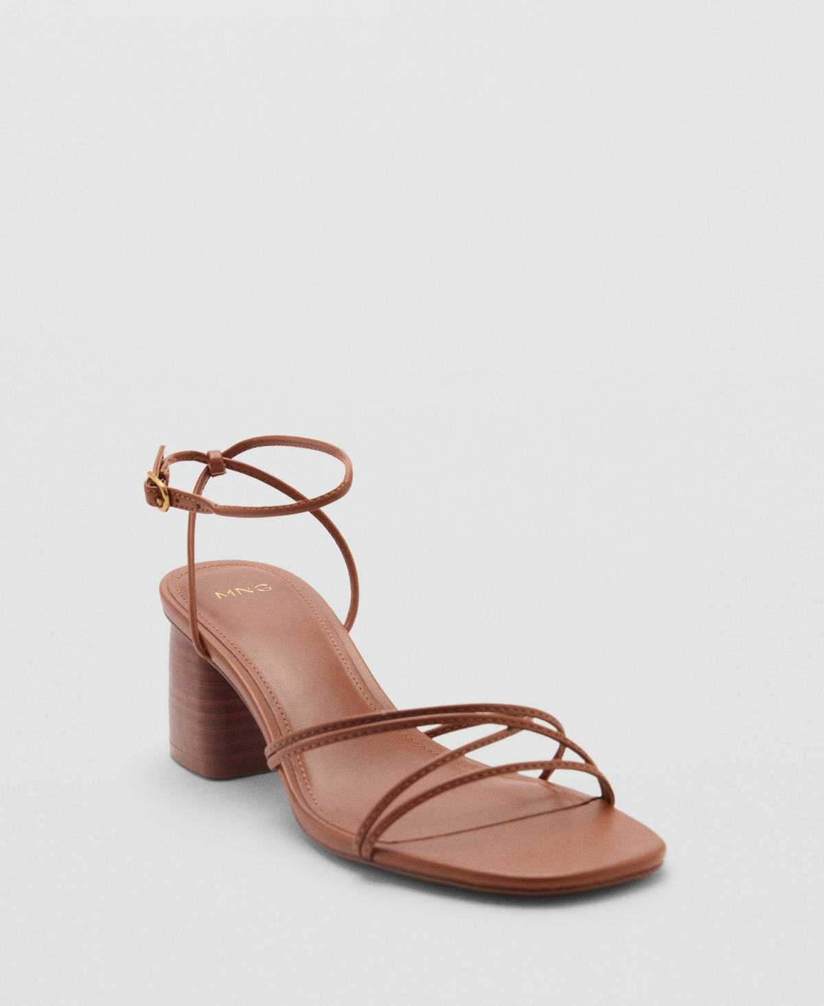 Click here for Mango Womens Crossed Strap Heeled Sandals - Leathe... prices