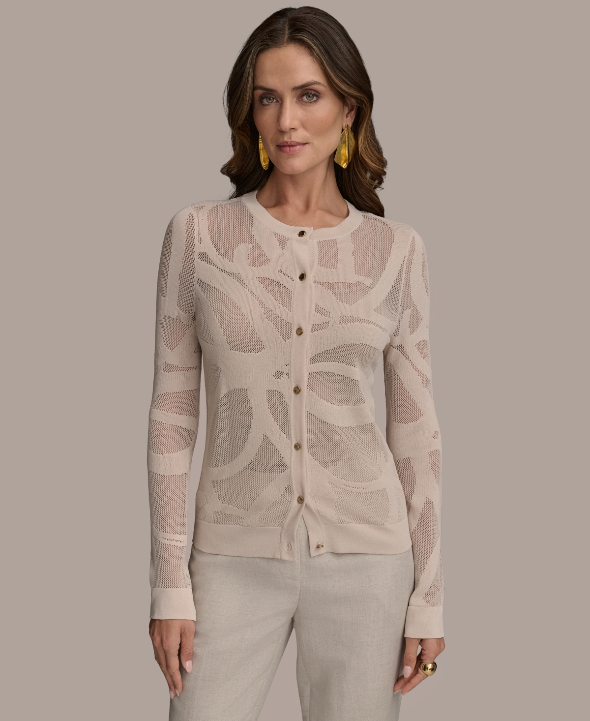 Click here for Donna Karan New York Womens Burnout Cardigan - San... prices