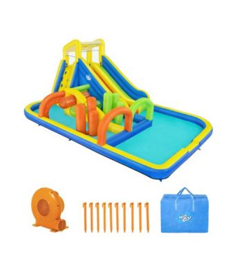 Bestway H2OGO! AquaRace Kids Inflatable Outdoor Water Park with Dual ...
