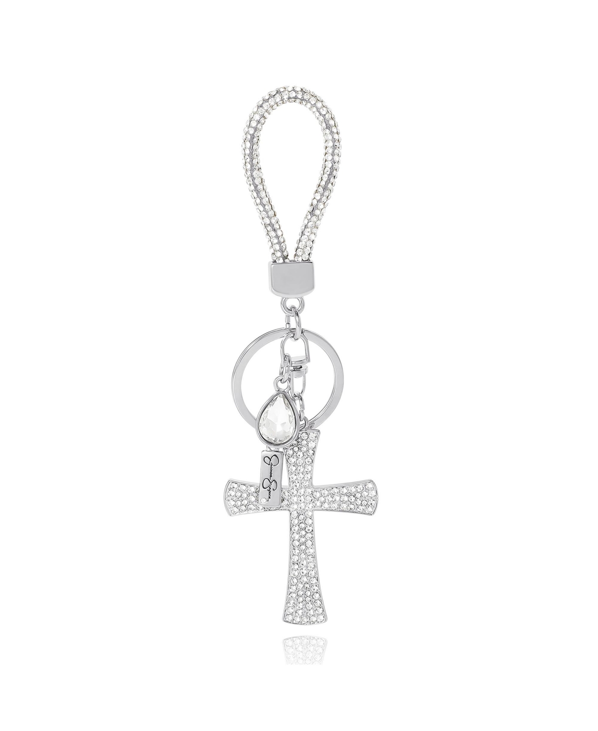 Click here for Jessica Simpson Pave Crystal Cross Keychain Bag Ch... prices