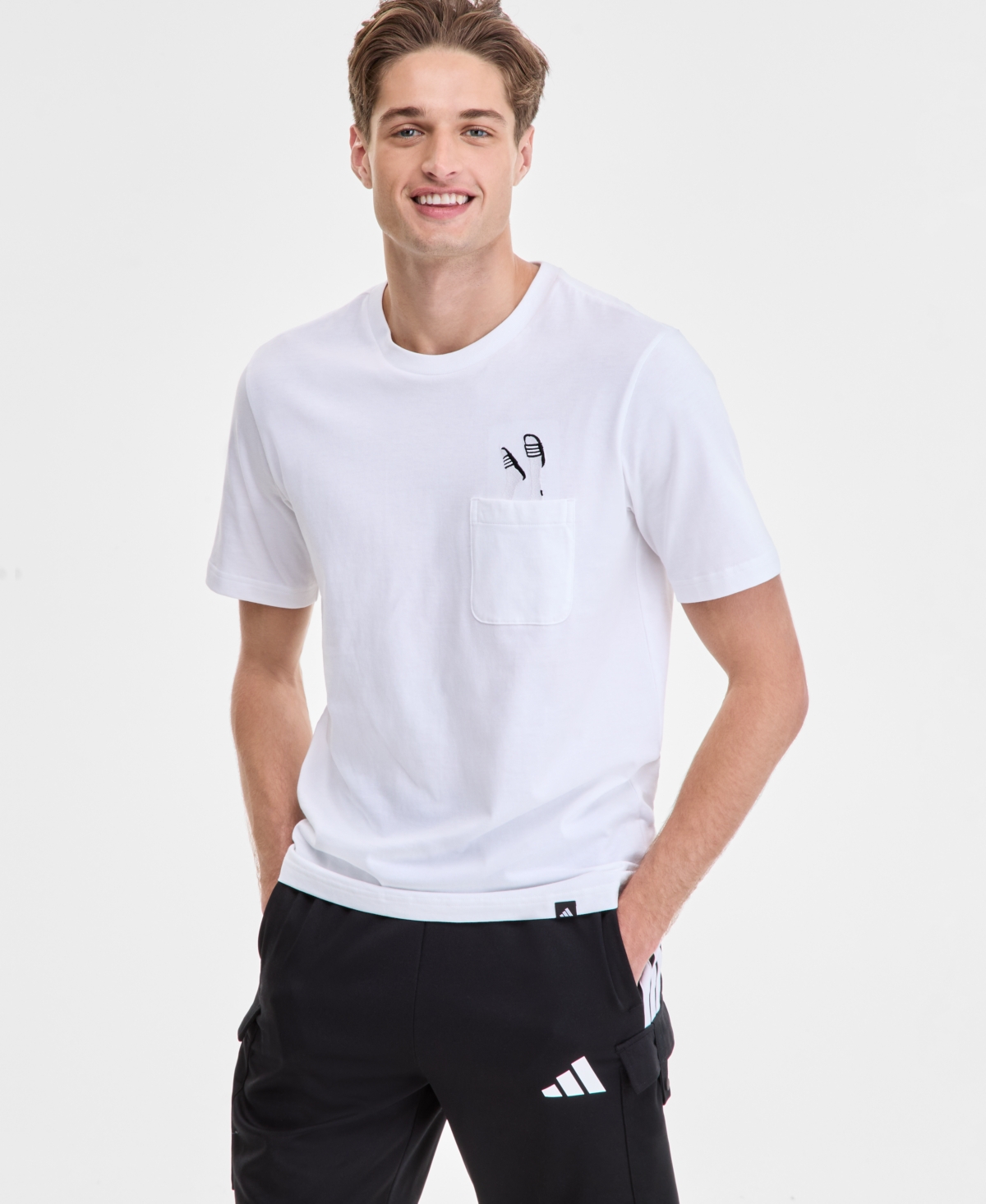 Click here for adidas Mens Slide Regular-Fit Embroidered Graphic... prices