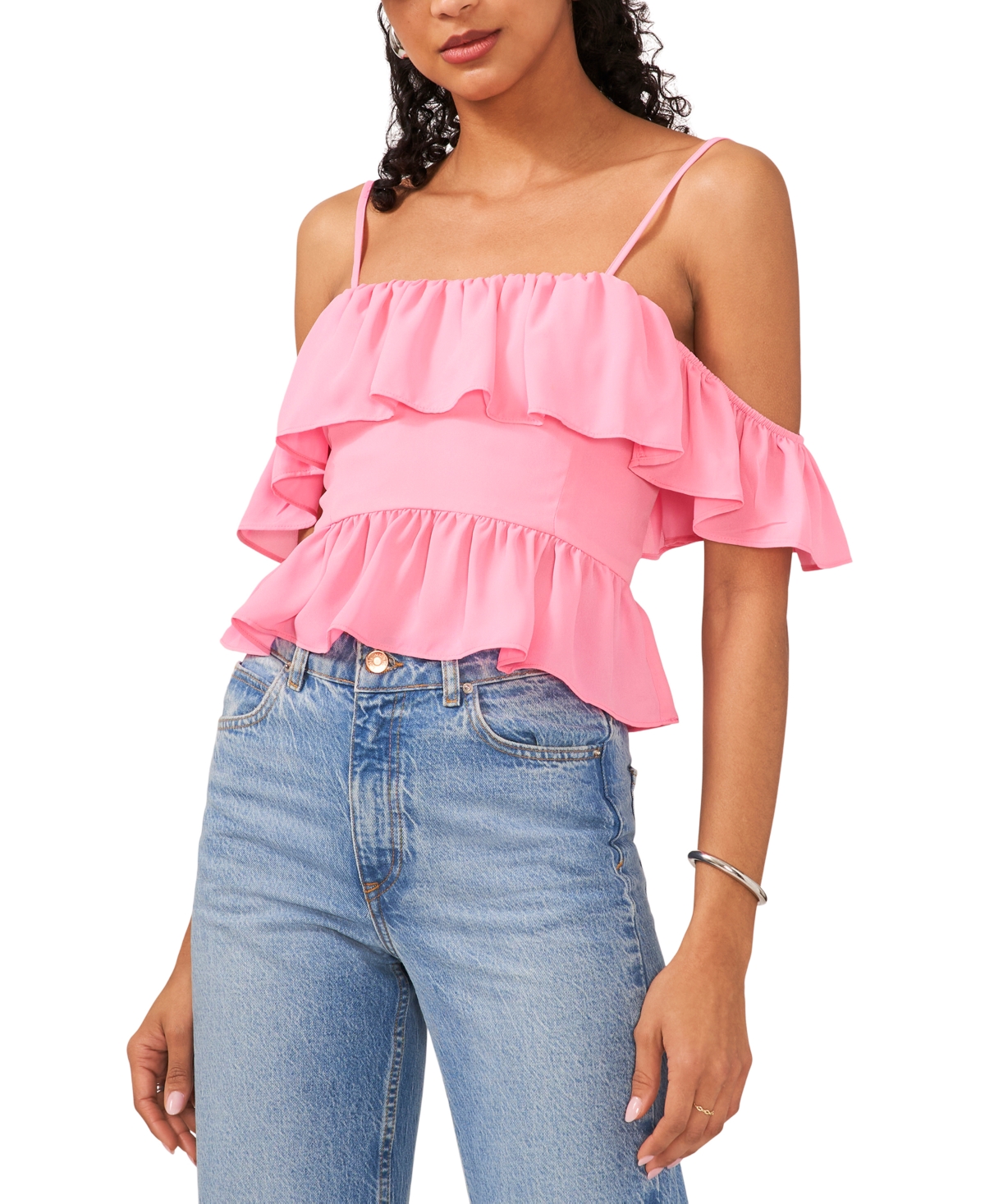 Click here for 1.state Womens Off-The-Shoulder Ruffle Top - Islan... prices