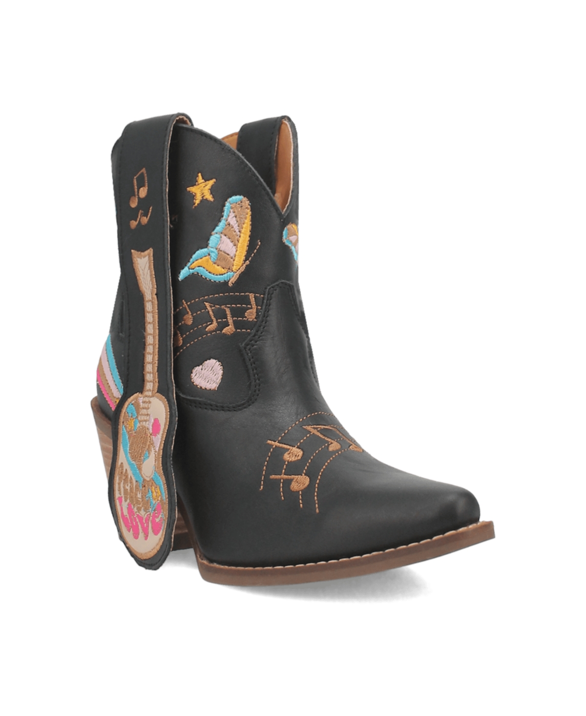 Click here for Dingo Womens Melody Leather Booties - Black prices