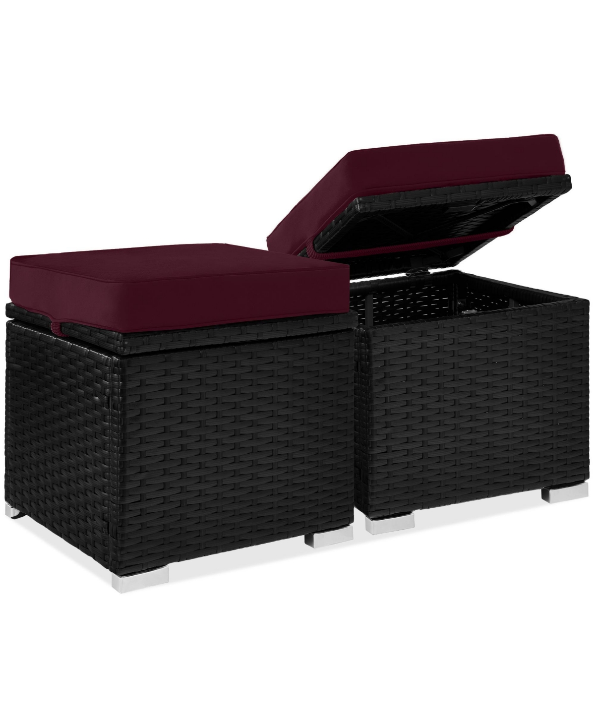 Click here for Best Choice Products Set of 2 Wicker Ottomans  Mul... prices