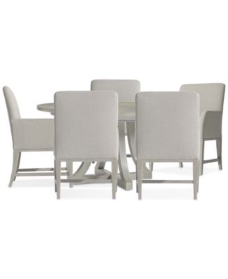 Cornelia 6-Pc. Dining Set (Round Table & 5 Arm Chairs) - Macy's