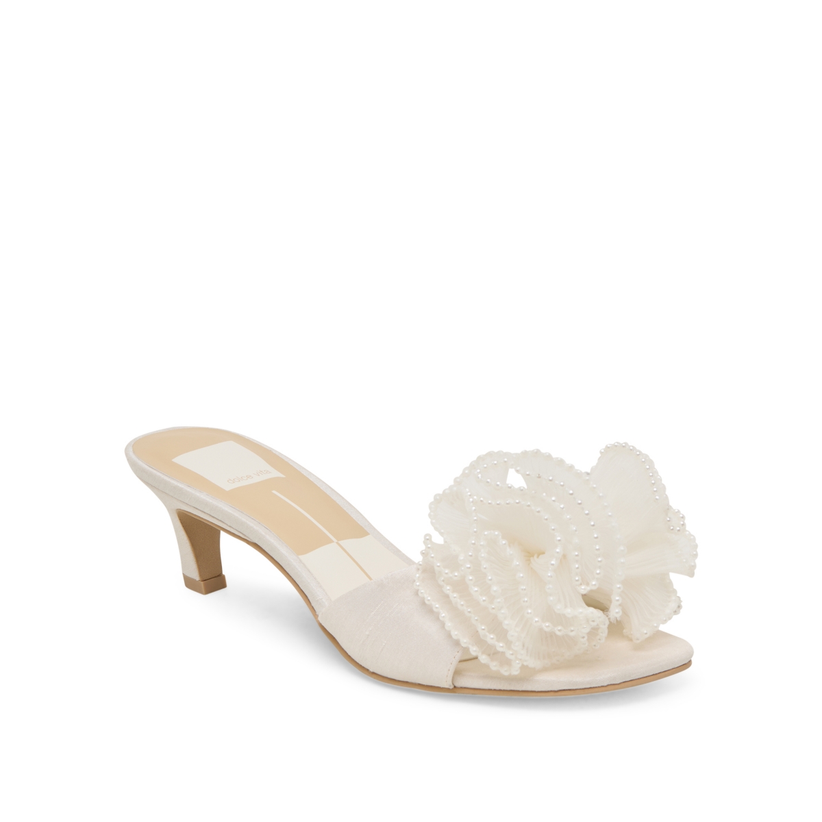Click here for Dolce Vita Womens Narita Pearl Ruffle Flower High-... prices