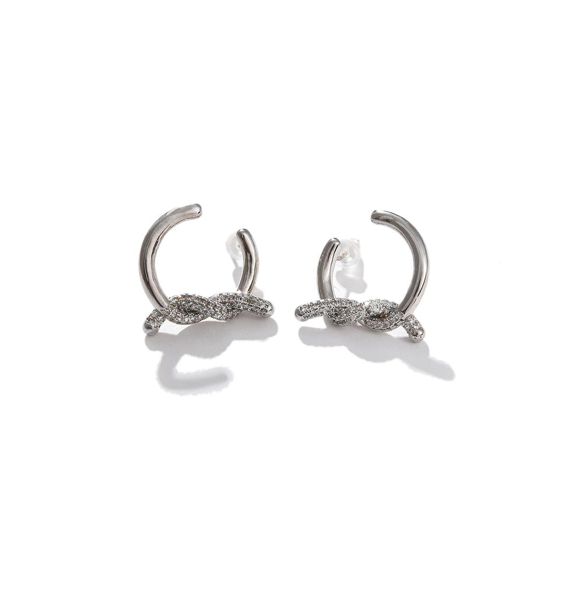 Click here for Sohi Womens Knot Stud Earrings - Silver prices