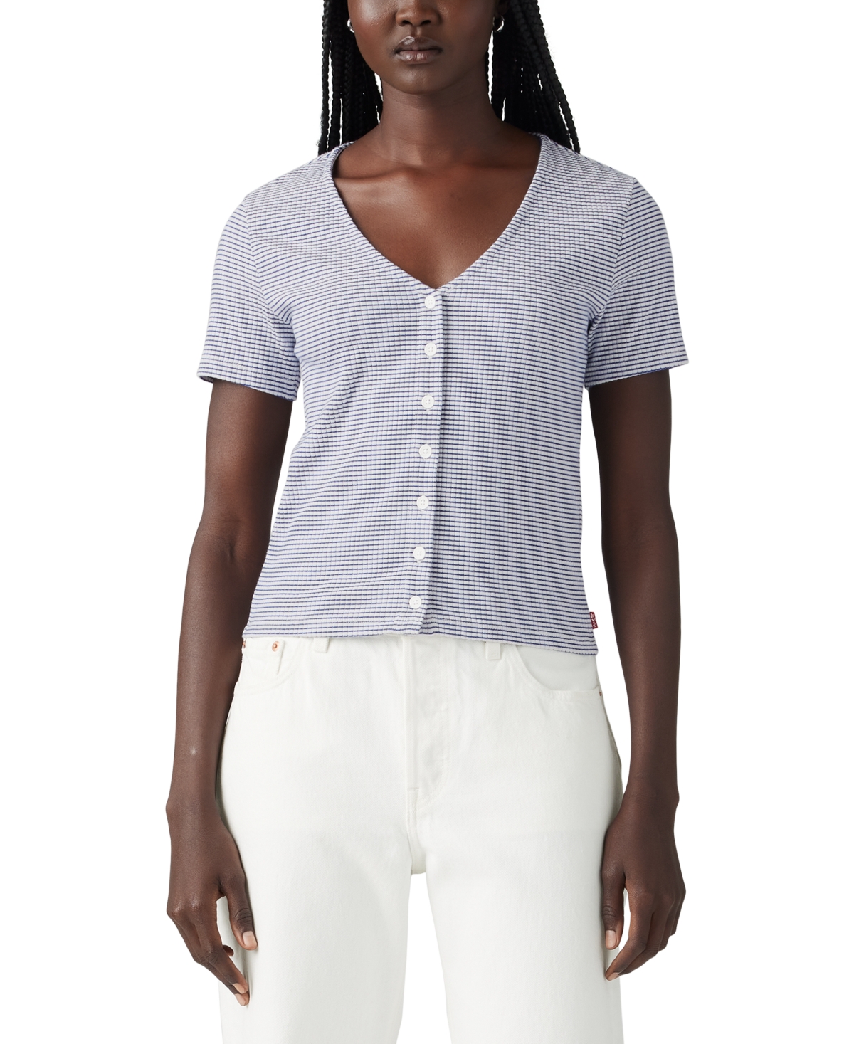 Click here for Levis Womens Muse Short-Sleeve Button-Front Top -... prices