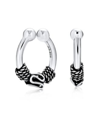 Bling Jewelry Bali Style Swirl Ear Cuff Lobe Cartilage or Faux Septum ...