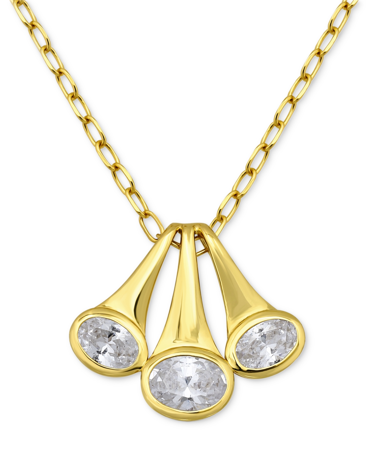 Click here for Giani Bernini Cubic Zirconia Triple Horn Pendant N... prices