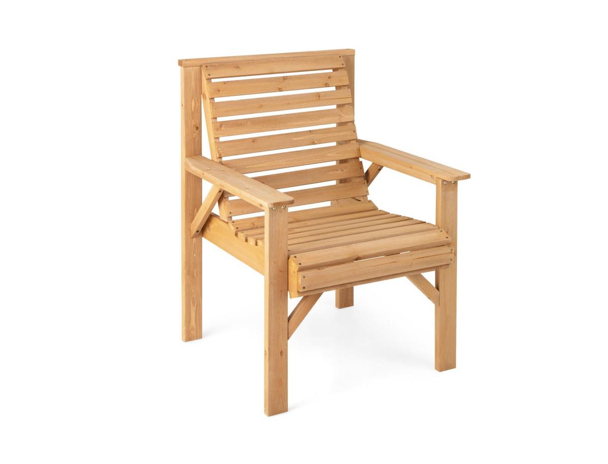 Click here for Outdoor Solid Fir Wood Chair with Inclined Backres... prices