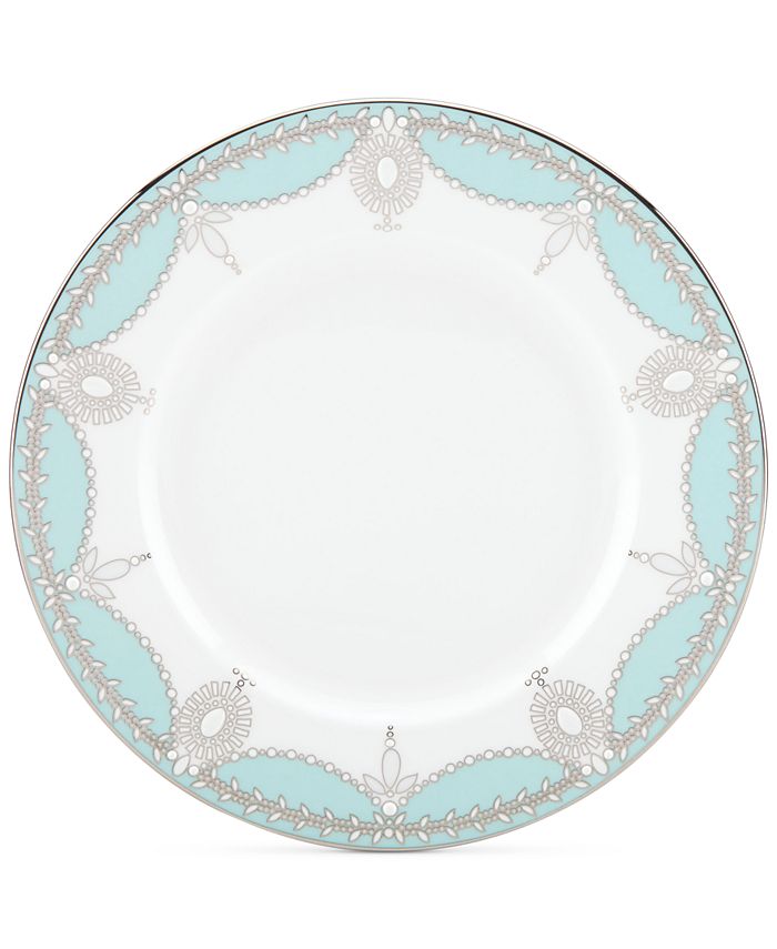 Marchesa by Lenox Empire Pearl Turquoise Bone China Salad Plate - Macy's