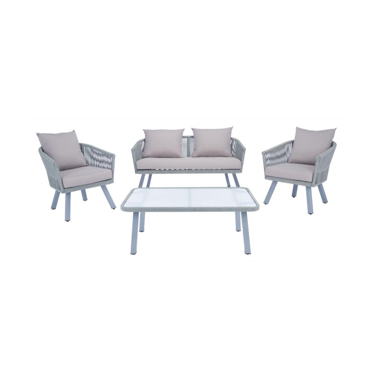 Click here for Belmi 4PC Rope Living Set - Grey prices
