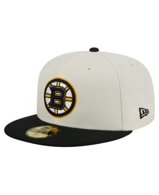 New Era Men's White Boston Bruins Chrome Two-Toned 59FIFTY Fitted Hat ...