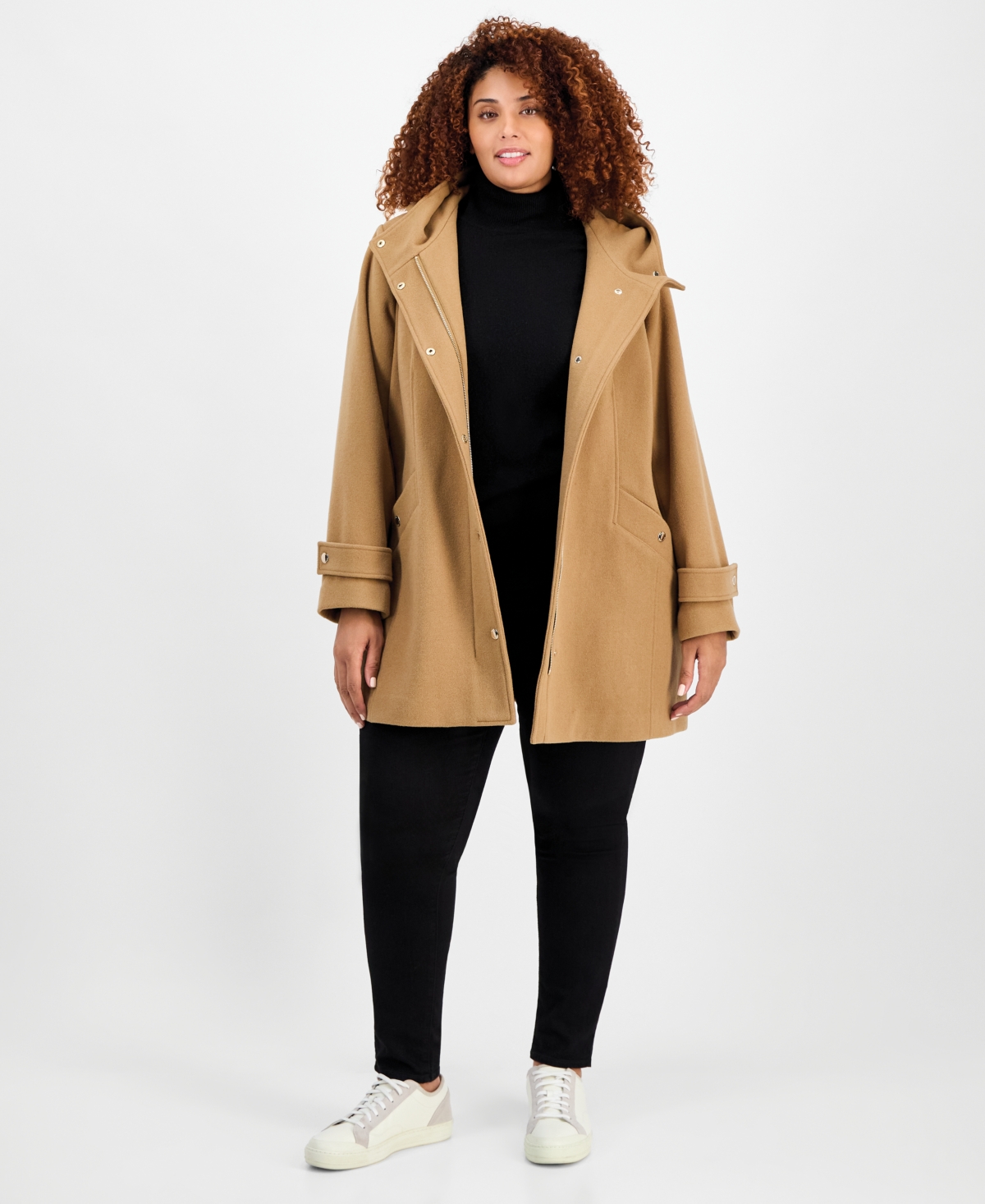 Click here for Michael Michael Kors Plus Size Hooded Coat  Exclus... prices