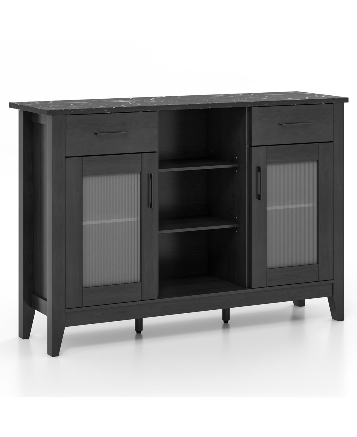 Click here for 2-Drawer Sideboard Buffet Cabinet – 4 Adjus... prices