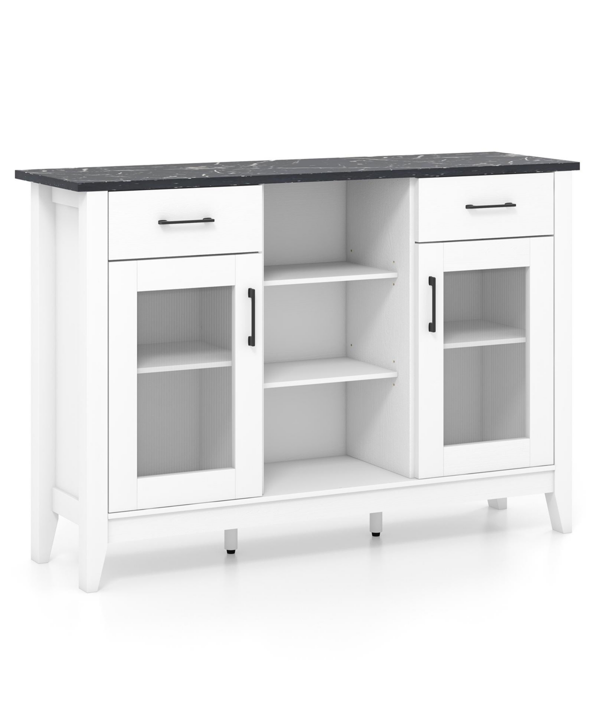 Click here for 2-Drawer Sideboard Buffet Cabinet – 4 Adjus... prices