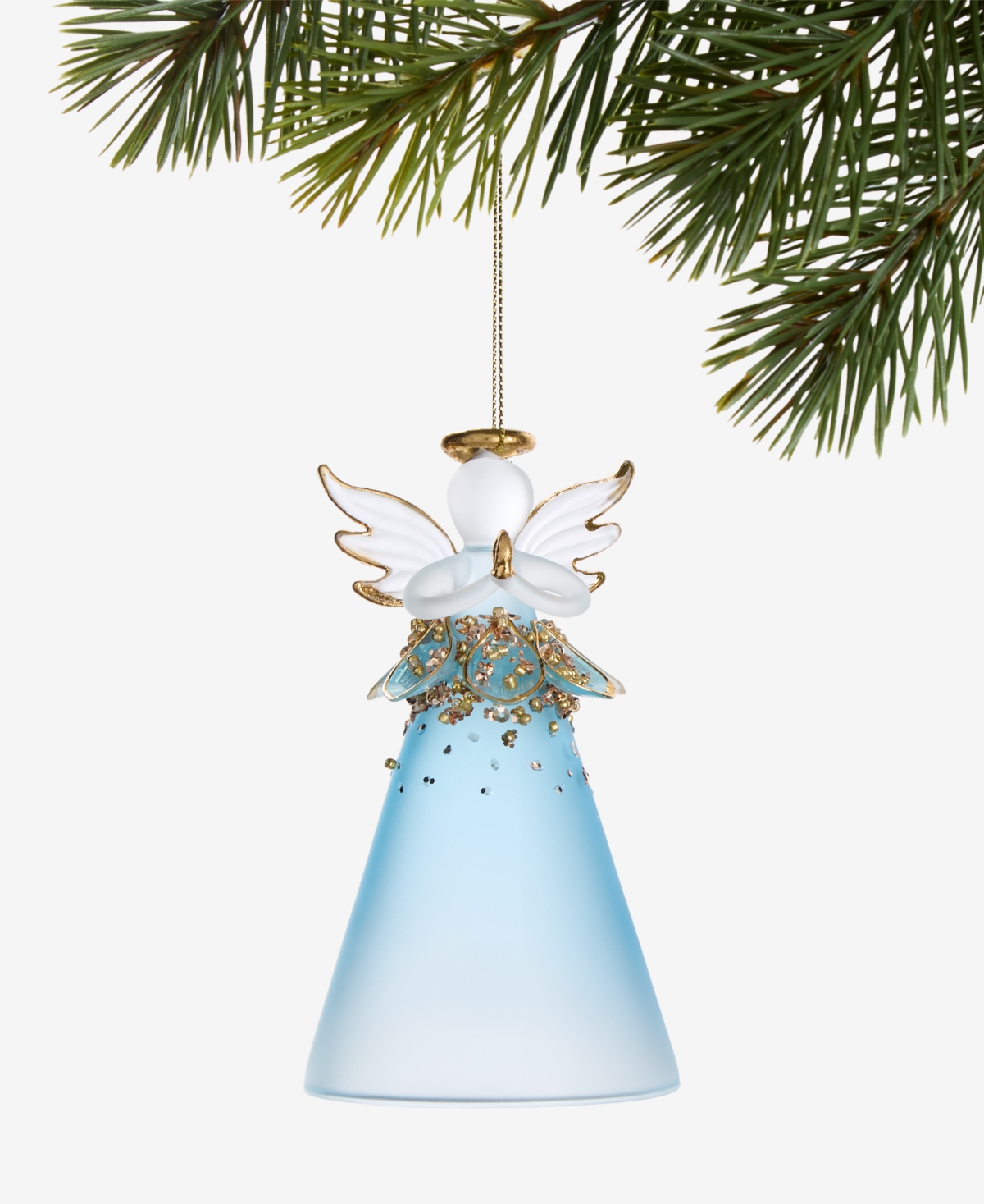 Click here for Holiday Lane Blessed Glass Ombre Angel Ornament  M... prices
