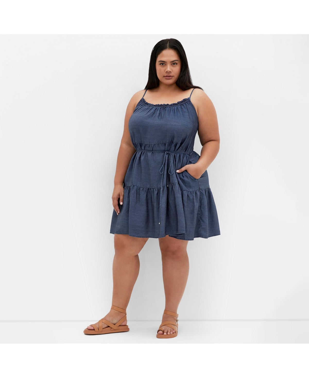 Click here for City Chic Womens Plus Size Sweet Tiers Mini Dress... prices
