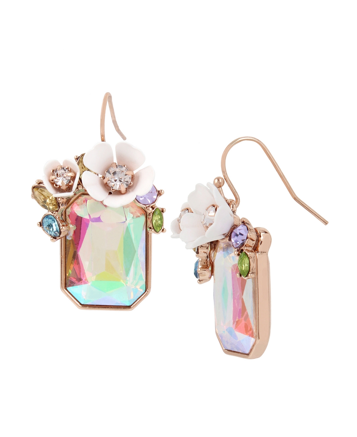 Click here for Betsey Johnson Faux Stone Flower Cluster Stone Dro... prices