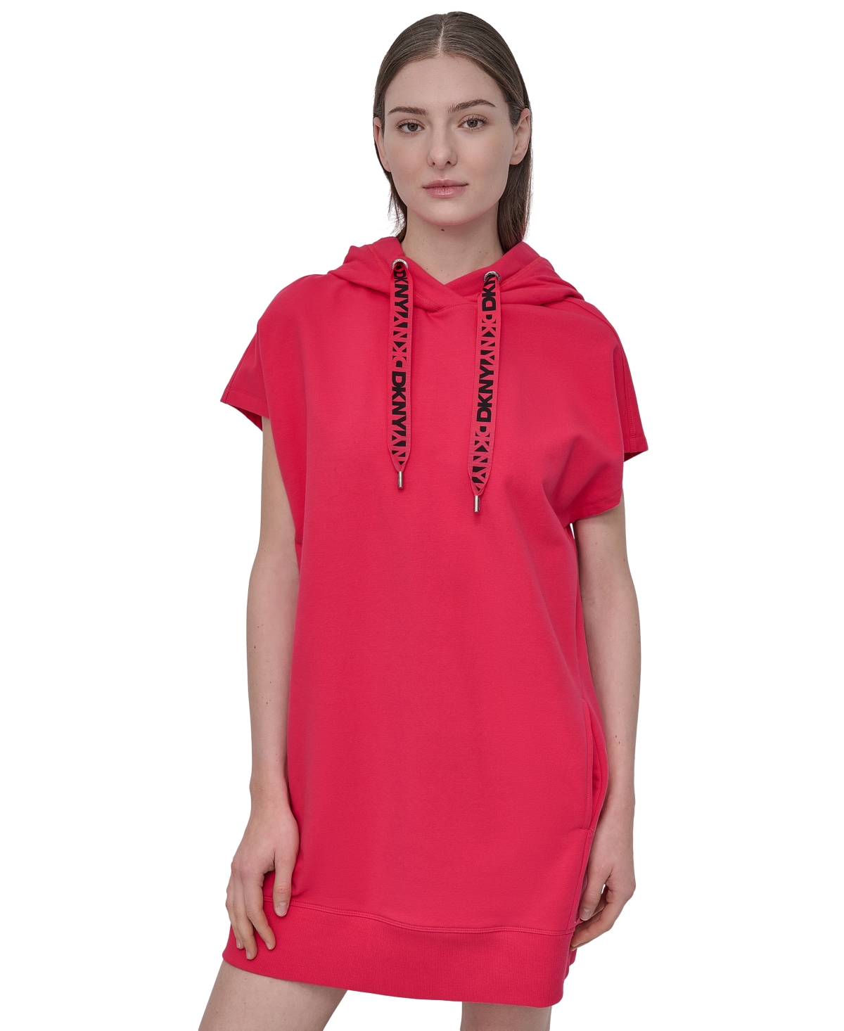 Click here for Dkny Sport Womens Logo-String Hoodie Sneaker Dress... prices