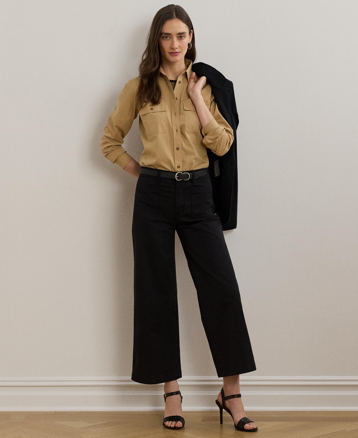 Click here for Lauren Ralph Lauren Womens Stretch Chino Wide-Leg... prices