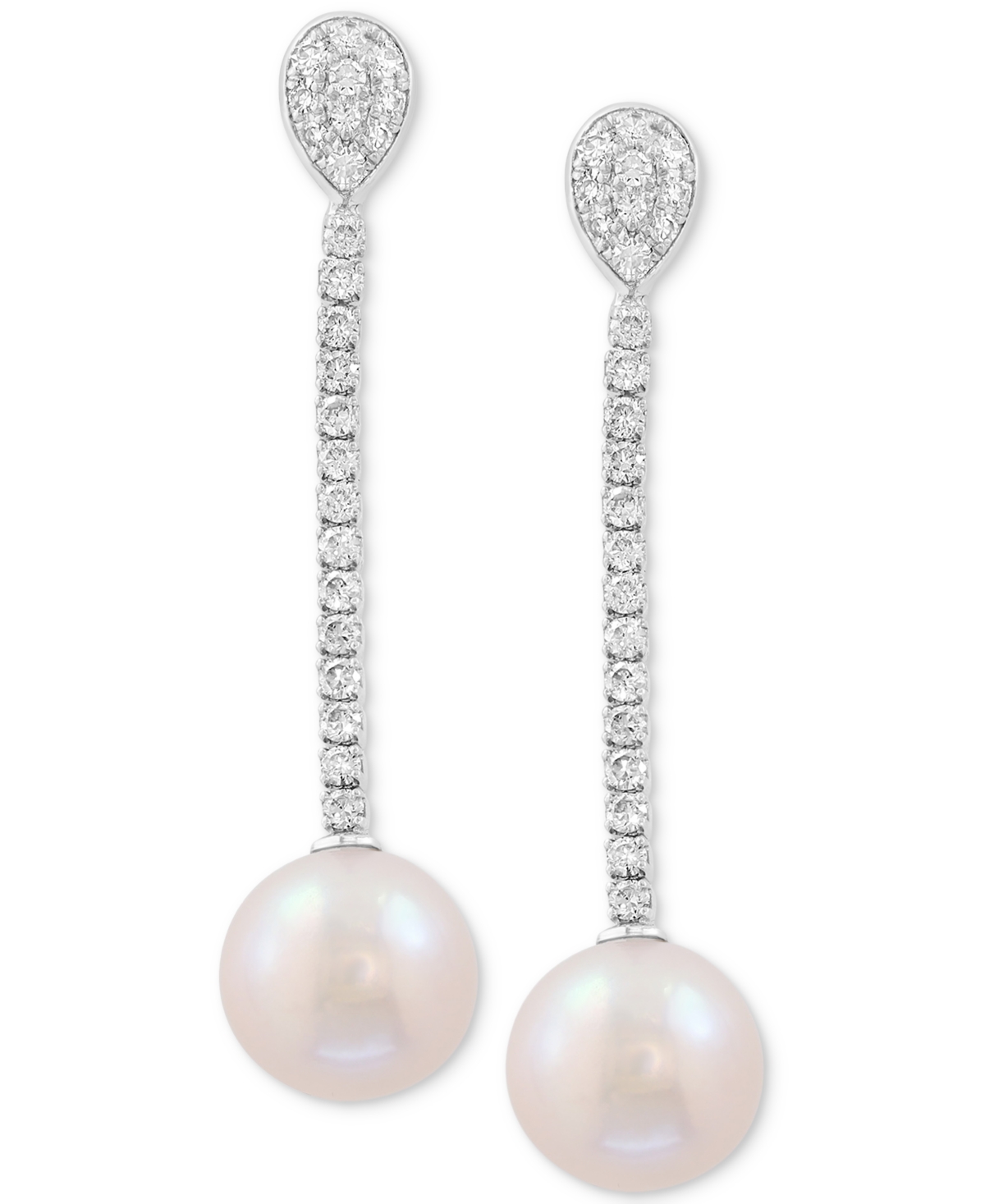 Click here for Effy Cultured Freshwater Pearl (8mm) & Diamond (3/... prices