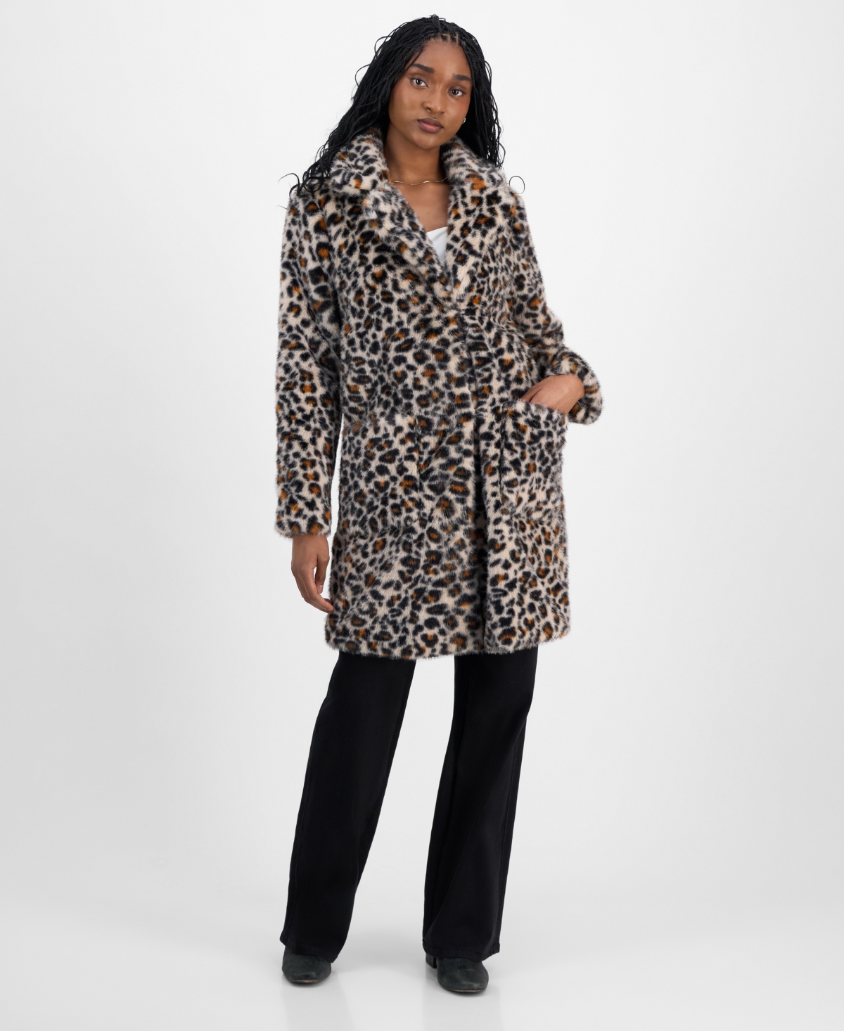 Click here for CoffeeShop Juniors Notched-Collar Faux-Fur Walker... prices