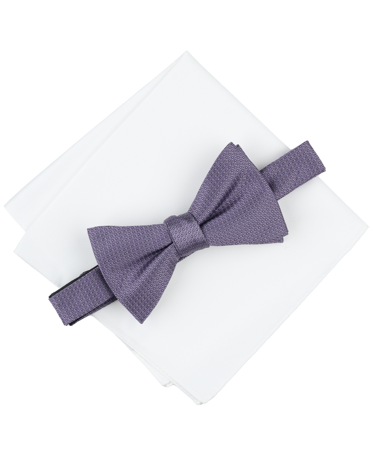 Click here for Alfani Mens Mini-Pattern Bow Tie & Solid Pocket Sq... prices